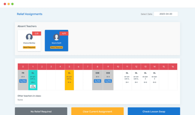 Roster: Relief Teacher Planning & Exam Invigilation Scheduling