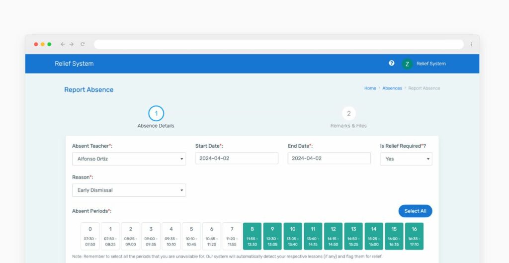 Roster: Relief Teacher Planning & Exam Invigilation Scheduling